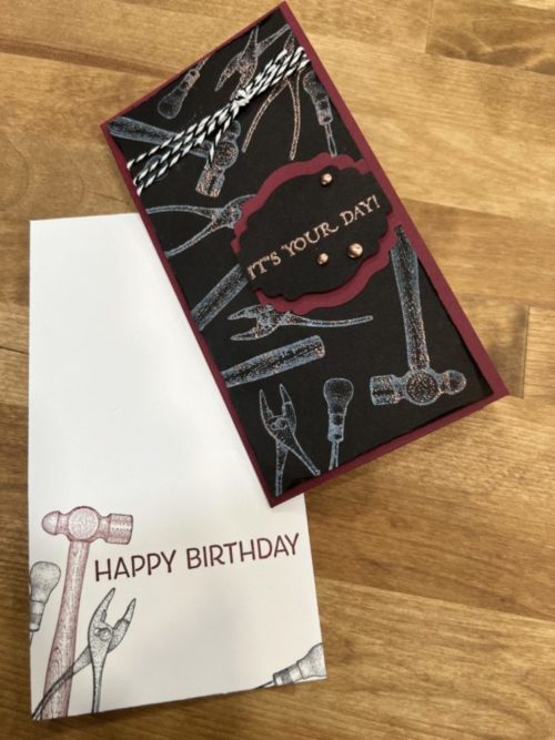 Mini Slimline meets Vintage Tools - gonestampin